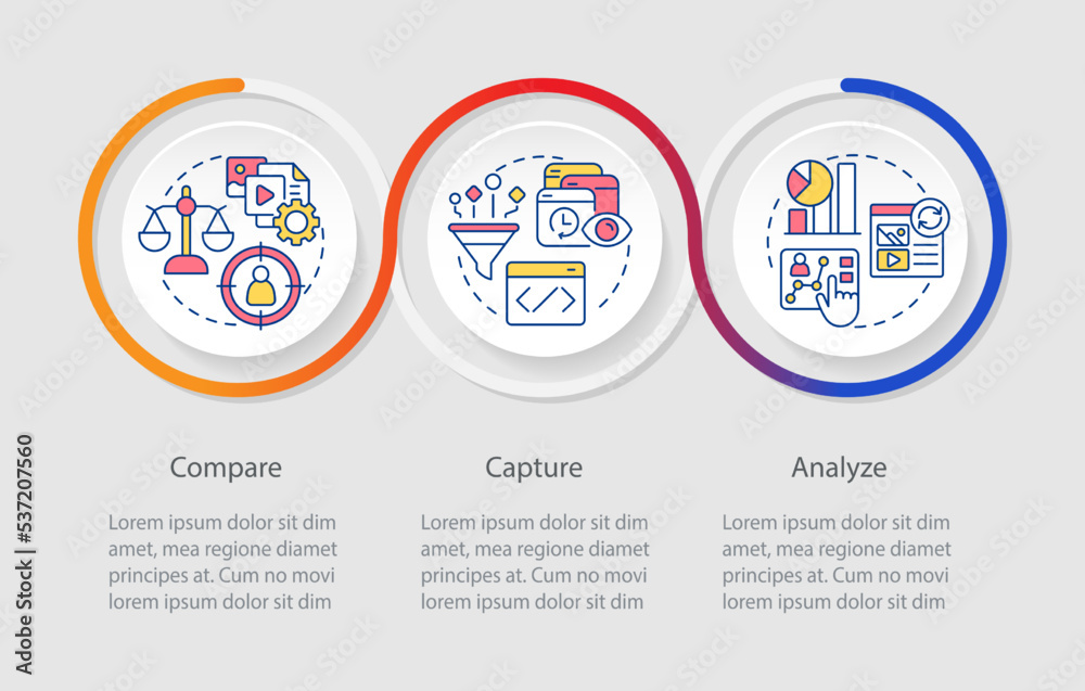 Personalized marketing analytic loop infographic template. Engagement ...