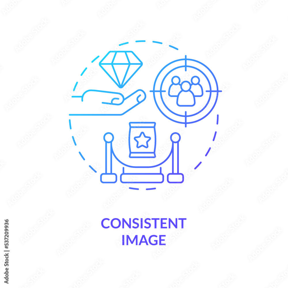 Consistent image blue gradient concept icon. Marketing strategy. Way to ...