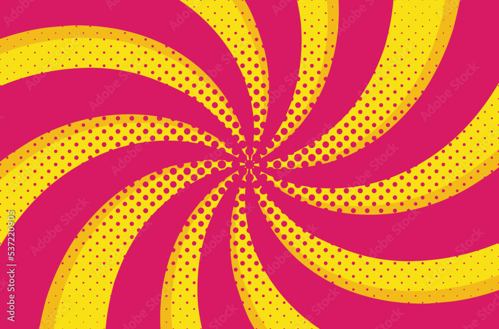 Spiral comic background. Cartoon pop art Illustration. Stock Vector ...