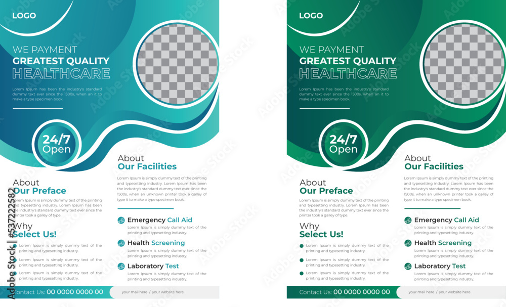 Modern Creative Corporate health care cover template design for a ...
