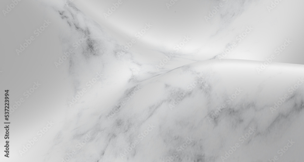 3d illustration White marble pattern On the wavy surface, the white ...