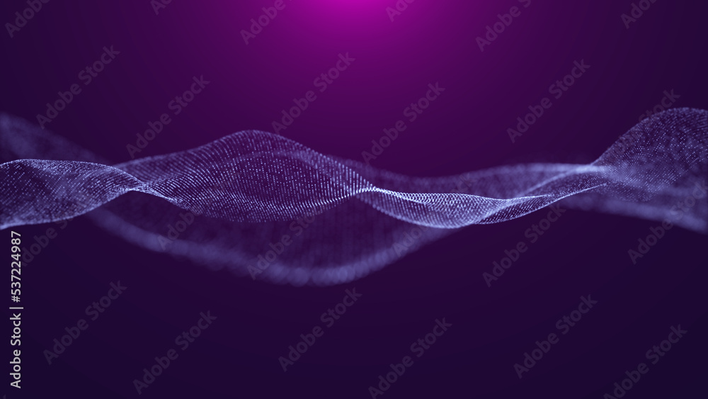 Abstract colorful dynamic futuristic particles wave background ...