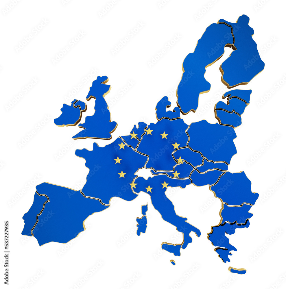 Europe map on transparent background Stock Illustration | Adobe Stock