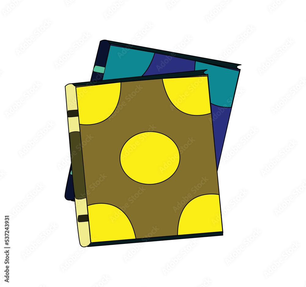 2 colorful book design. orignal vector drawing artwork. Best collection ...