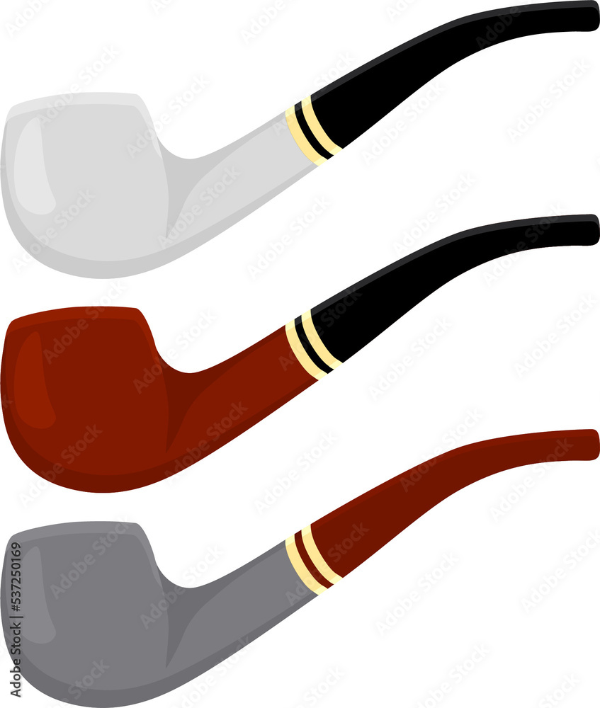 big set different types smoke pipes different size for tobacco Stock ...
