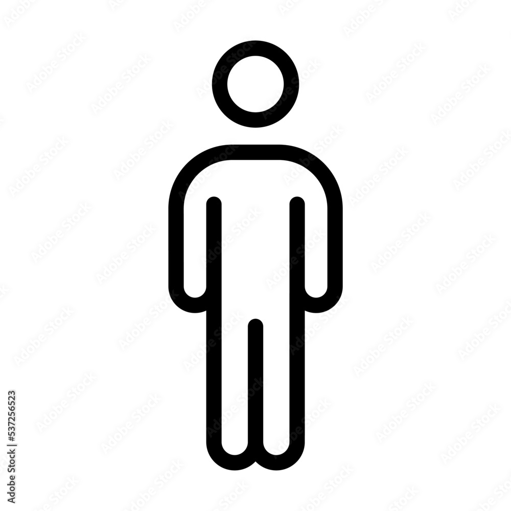 Vecteur Stock Icono de figura de persona de pie, cuerpo completo ...