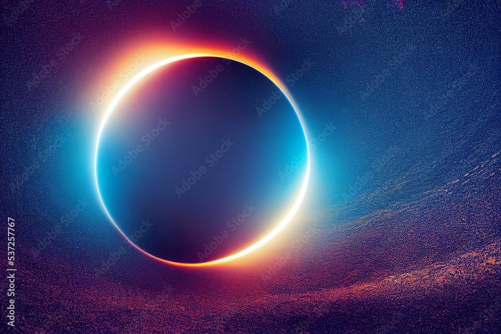 A solar eclipse happening in space, solar flares, cinematic light, epic ...