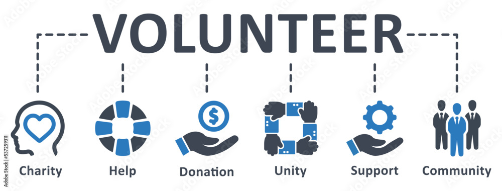 Volunteer icon - vector illustration . volunteer, charity, help ...
