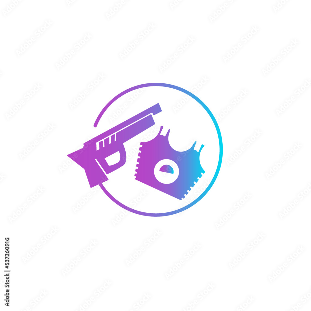 laser tag logo symbol icon gun and vest Stock Vector | Adobe Stock