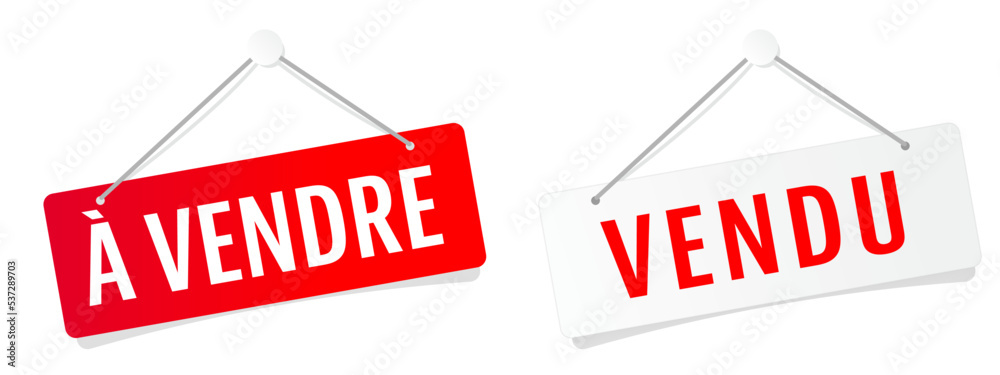 A vendre / Vendu Stock Vector | Adobe Stock