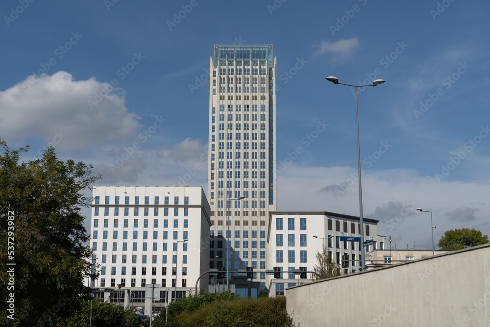 Unity Centre Tower (formerly Szkieletor Kraków). Multifunctional ...