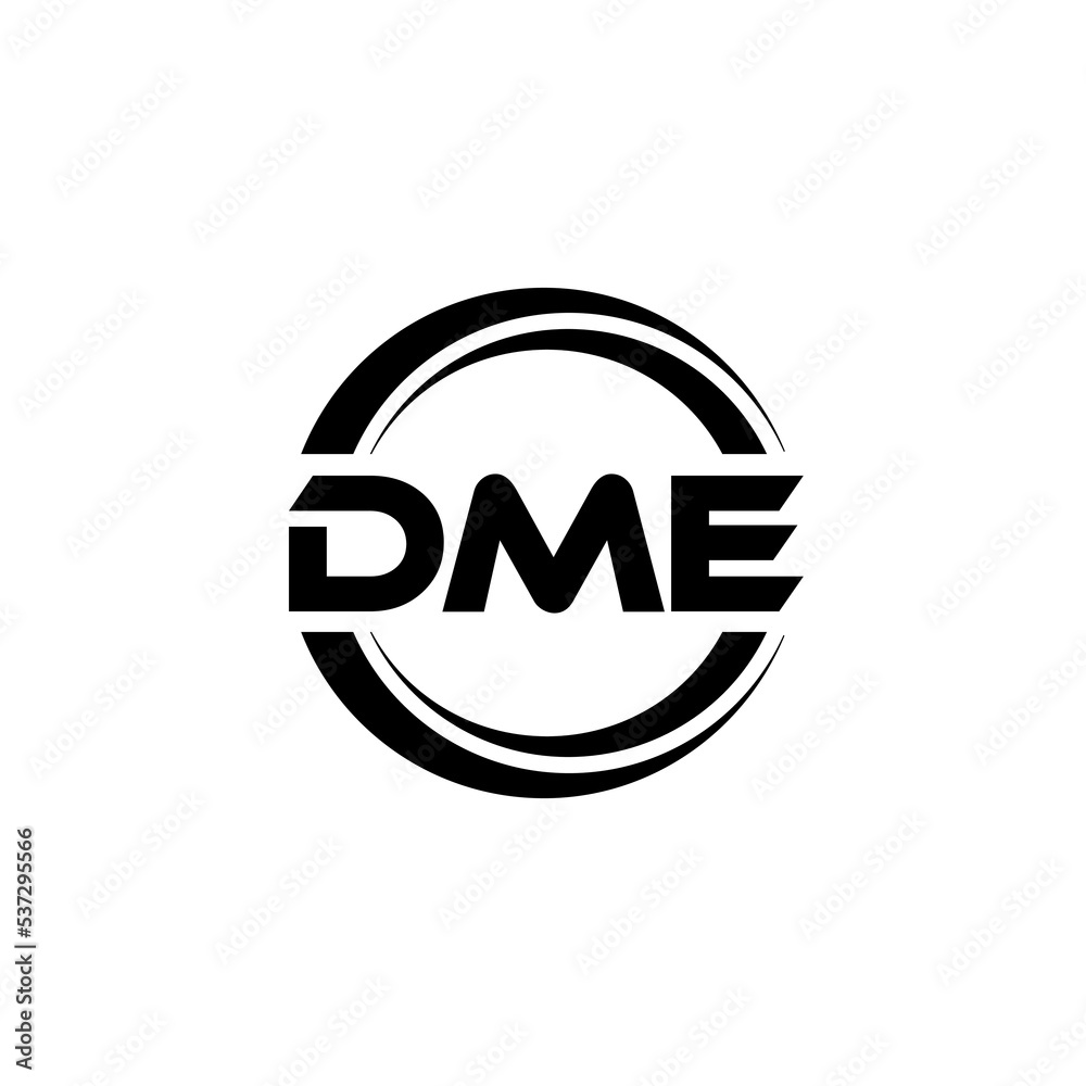 DME letter logo design with white background in illustrator, vector ...