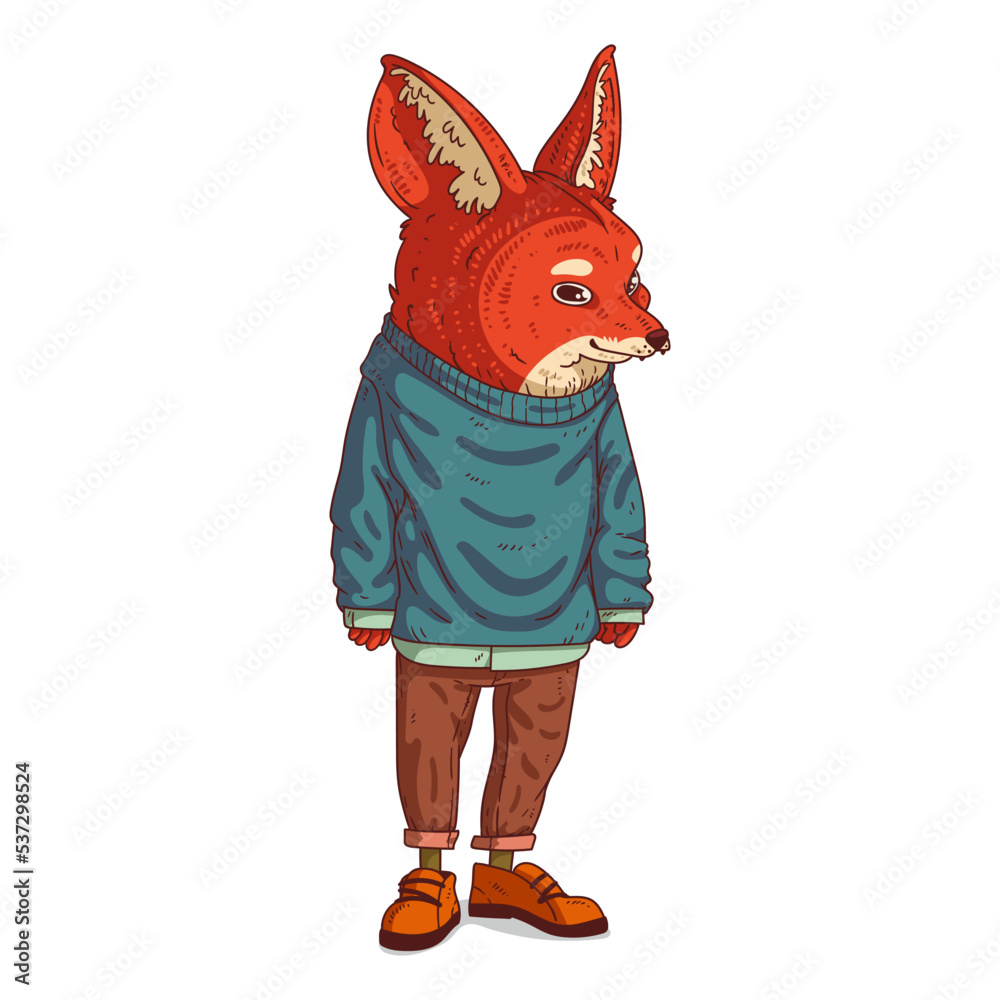 Vettoriale Stock Cool Urban Guy, isolated vector illustration. A trendy ...