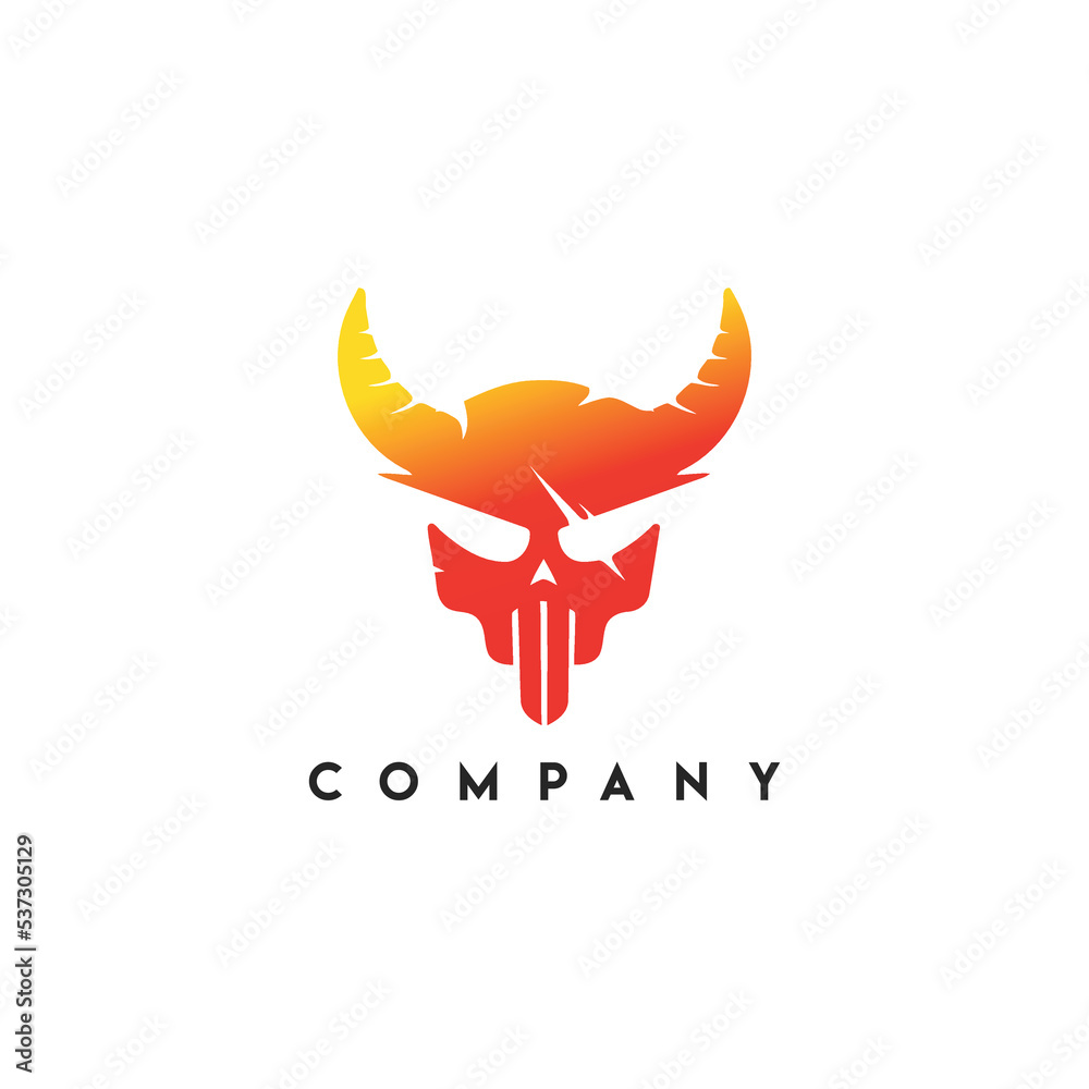 Demoniac Logo, Skull logo, Devil logo Stock Vector | Adobe Stock