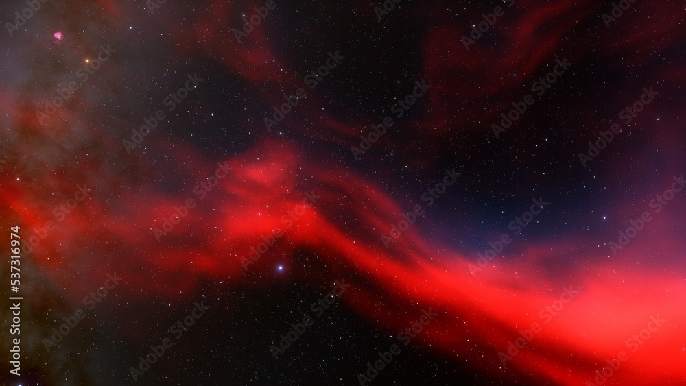 red-violet nebula in outer space, horsehead nebula, unusual colorful ...