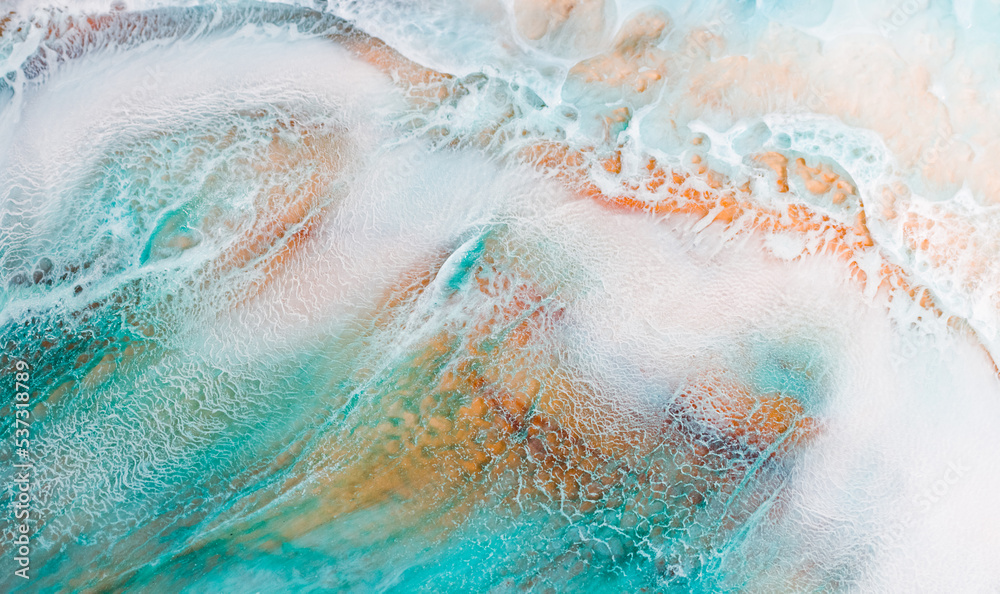 Artistic texture painted with liquid acrylic paints. Fluid art for ...