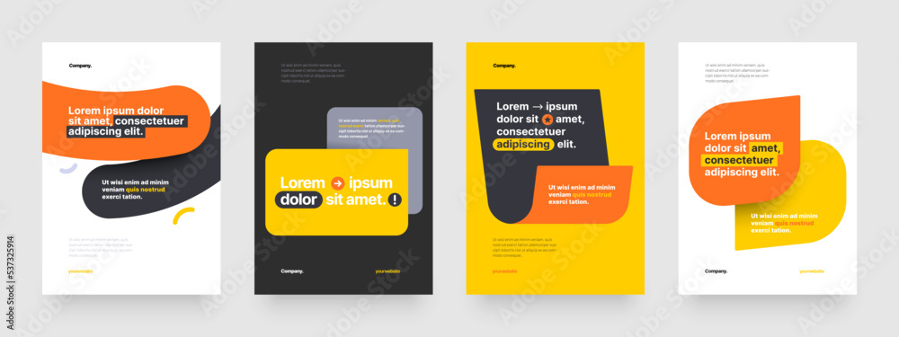 Simple vector layout template for events, companies or any business ...