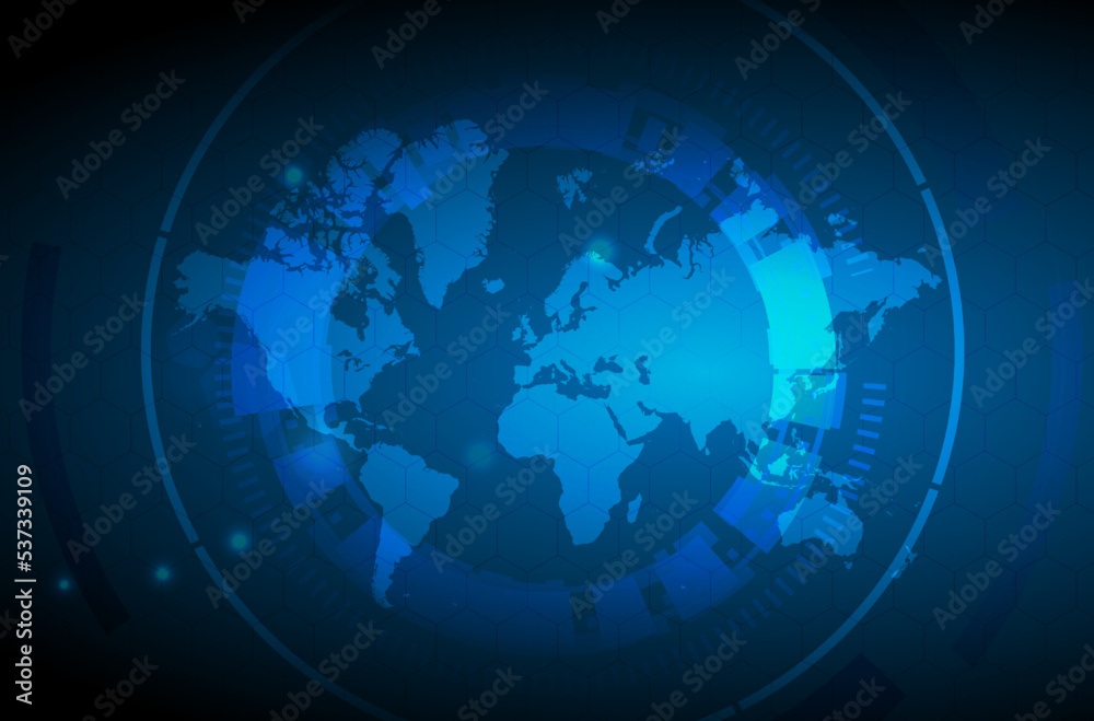 High Detail World map.All elements are separated in editable layers ...