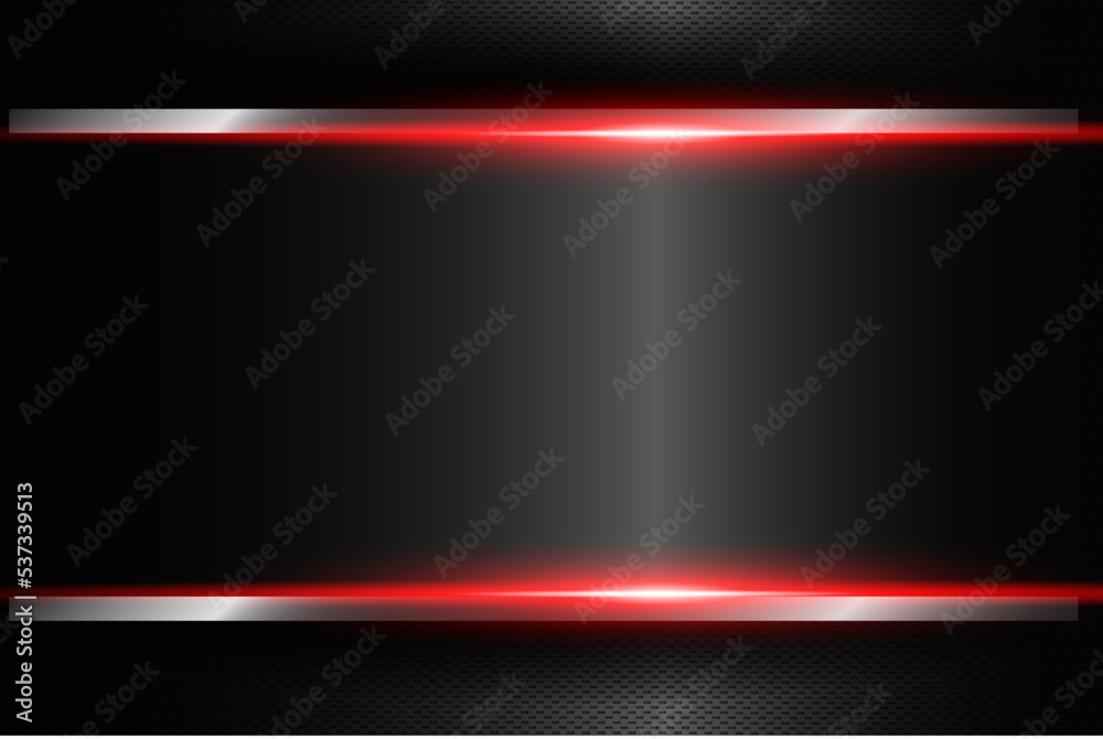 abstract metallic red black frame layout modern tech design template ...