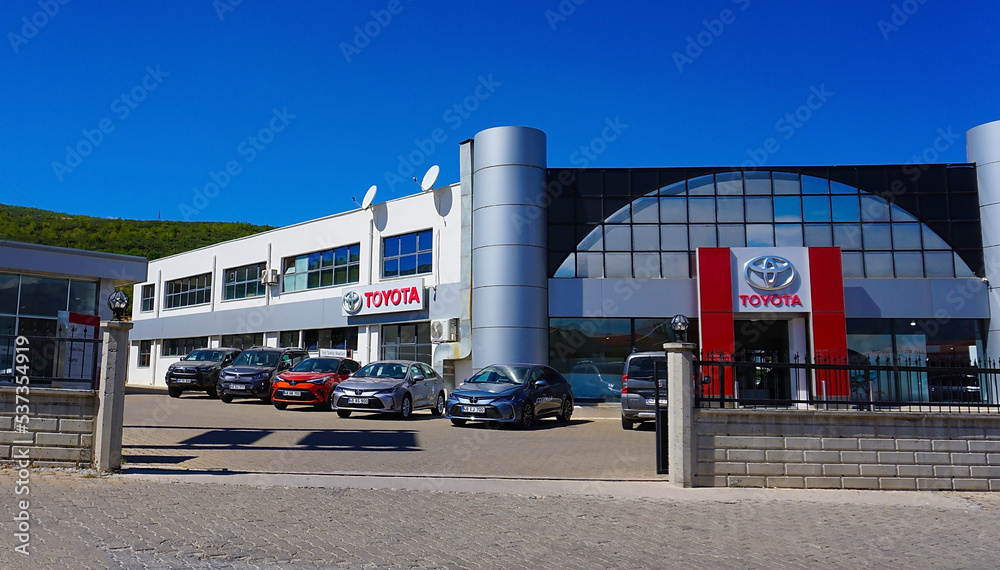 Antalya, Turkey - September 17, 2022: View of the facade of a Toyota ...