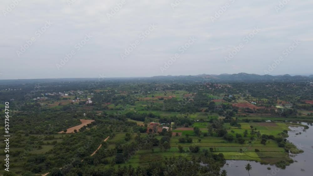 Cinematic 4K view of the Village Shoolagiri. Tamil Nadu, Krishnagiri ...