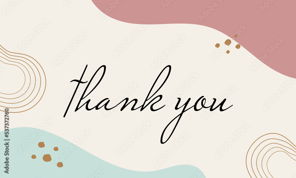 Thank you card. Hand drawn lettering. Calligraphic Lettering, Vector ...