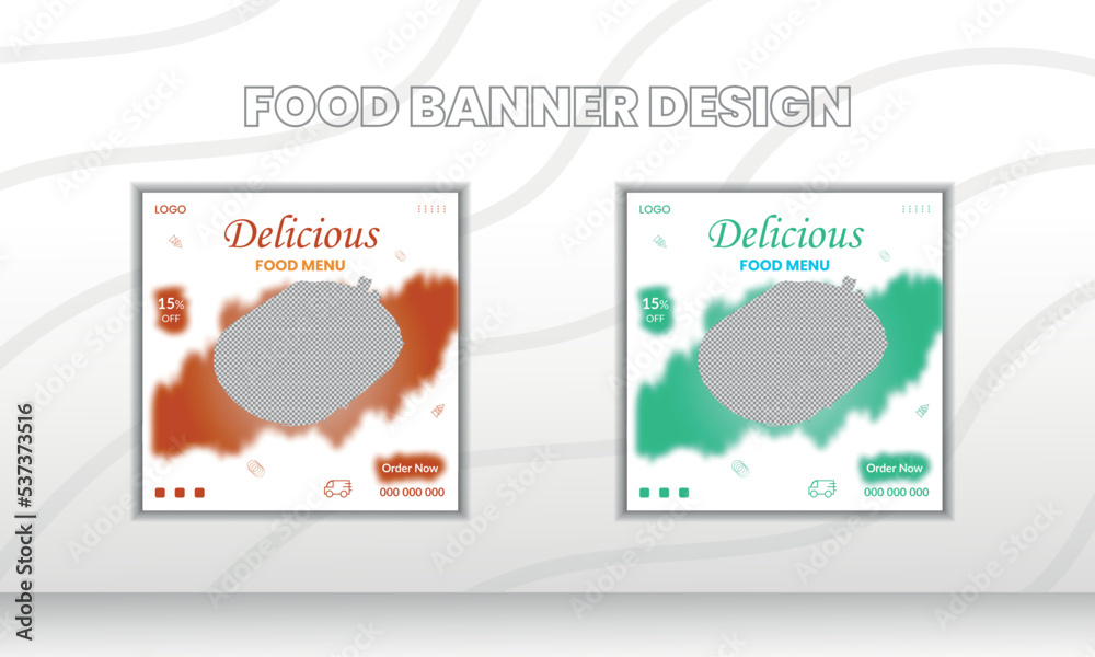 Vektorová grafika „Delicious food menu food banner design,Set of ...