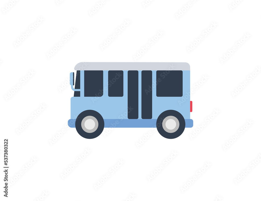 Bus Vector Isolated Emoticon. Bus Emoji. Bus Icon Stock Vector | Adobe ...