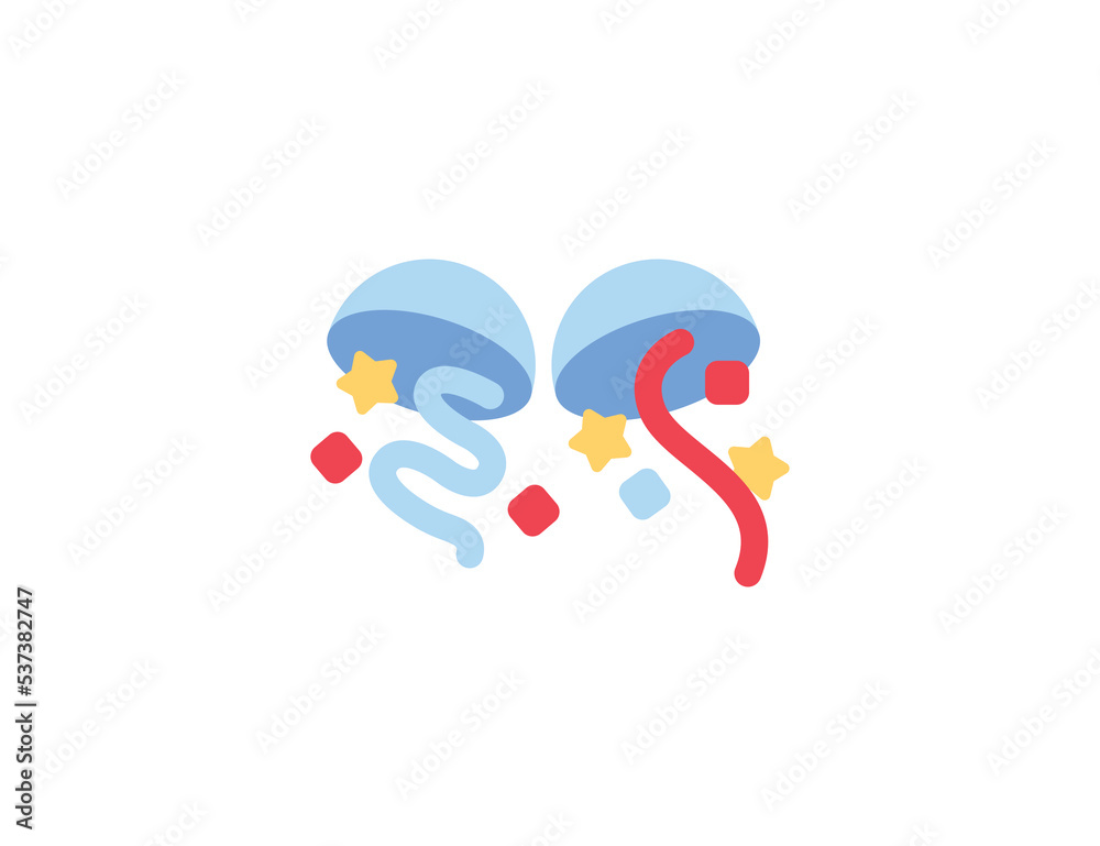 Confetti Ball Vector Isolated Emoticon. Confetti Ball Icon Stock Vector ...