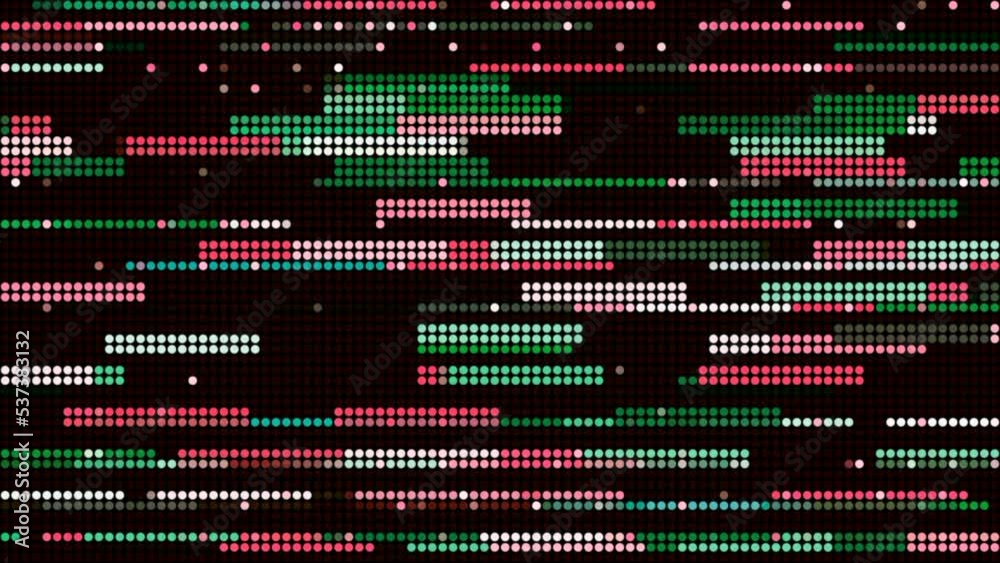 Colorful stripes of dots move in retro style. Motion. Animated ...