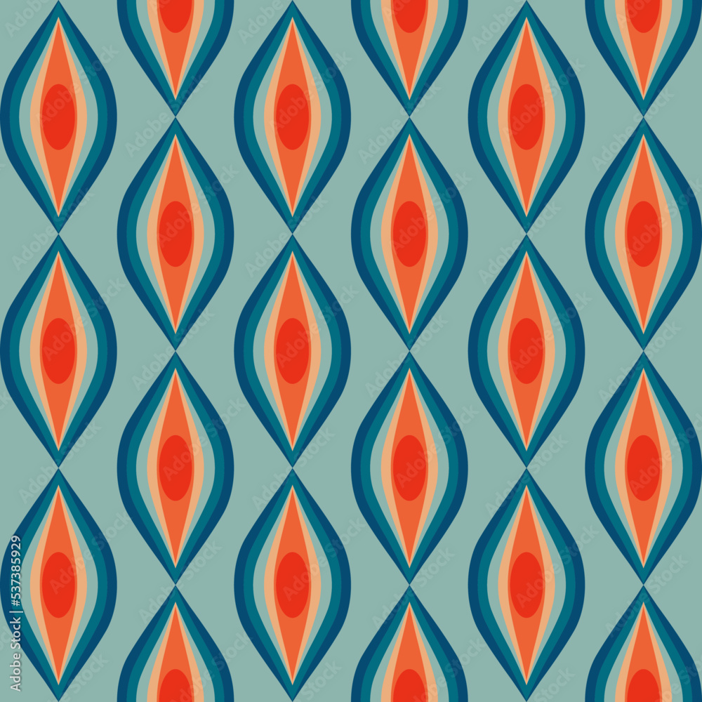 Vintage Groovy Pattern In The Style Of The 70s And 60s Vector vintage-groovy-pattern-in-the-style-of-the-70s-and-60s-vector