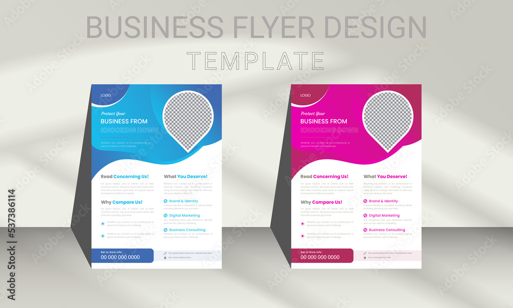 Vecteur Stock Corporate business A4 flyer template design, creative ...