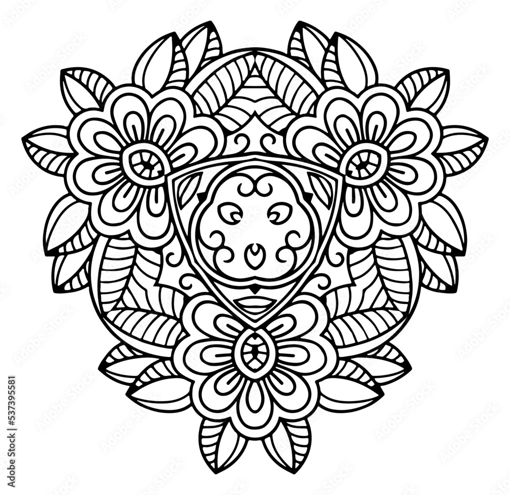 Pyramid Design Pattern Sketch Simple Drawing Geometric Handdrawn Lotus ...