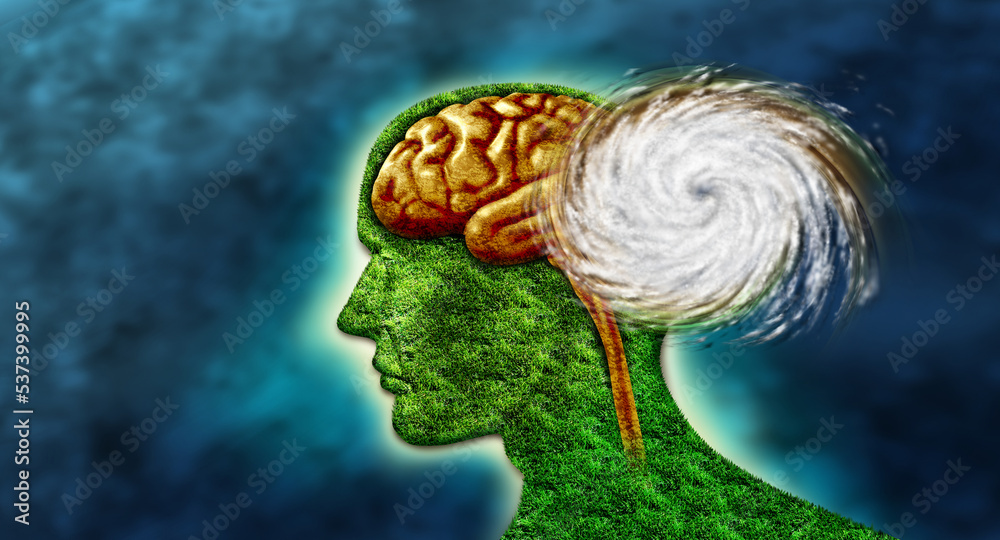 Mental health crisis and psychiatric stress or brain disorder concept ...