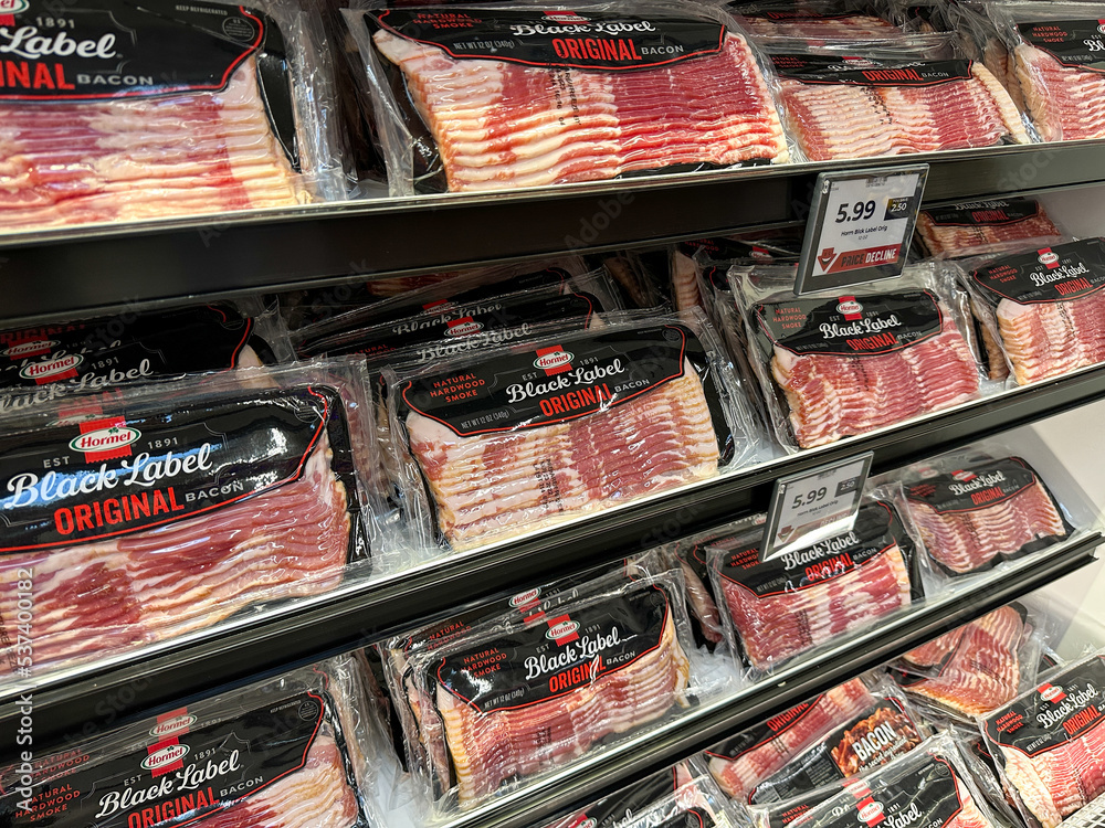 New Hope, Minnesota - October 11, 2022: Display of Hormel Black Label ...