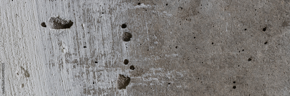 Texture of old concrete wall. Rough grey surface of concrete with a ...