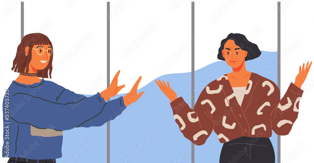 Angry mother arguing with teenage girl. Mad female have disagreement to ...