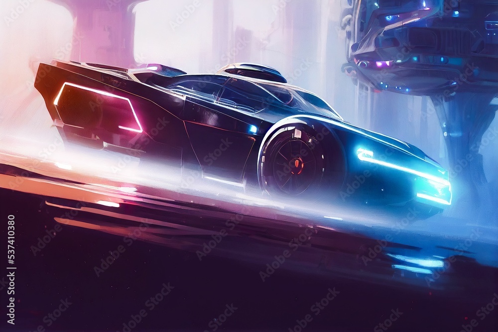Sci-fi fantasy futuristic car background art scifi artwork tech ...