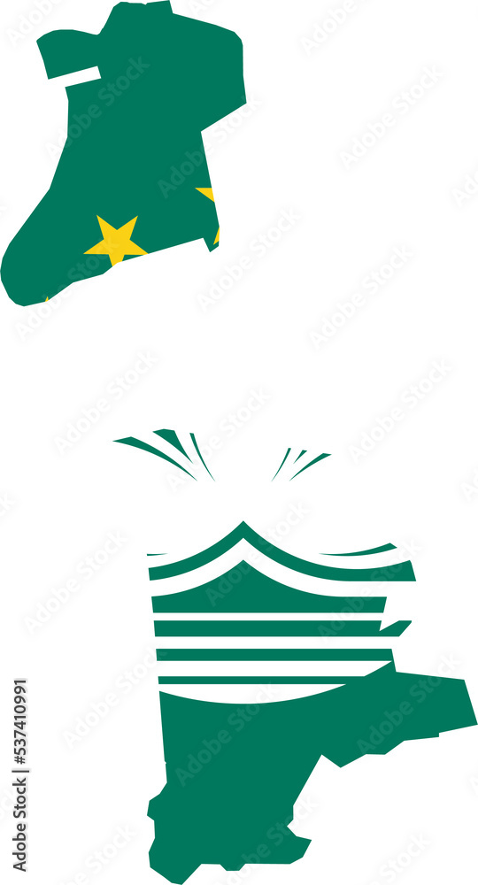 Macau Map Flag. Macao Border Boundary Country Shape Nation National ...