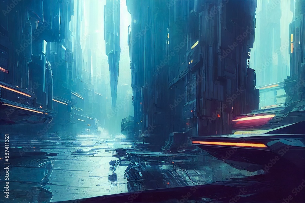 Sci-fi fantasy futuristic background art scifi artwork tech technology ...