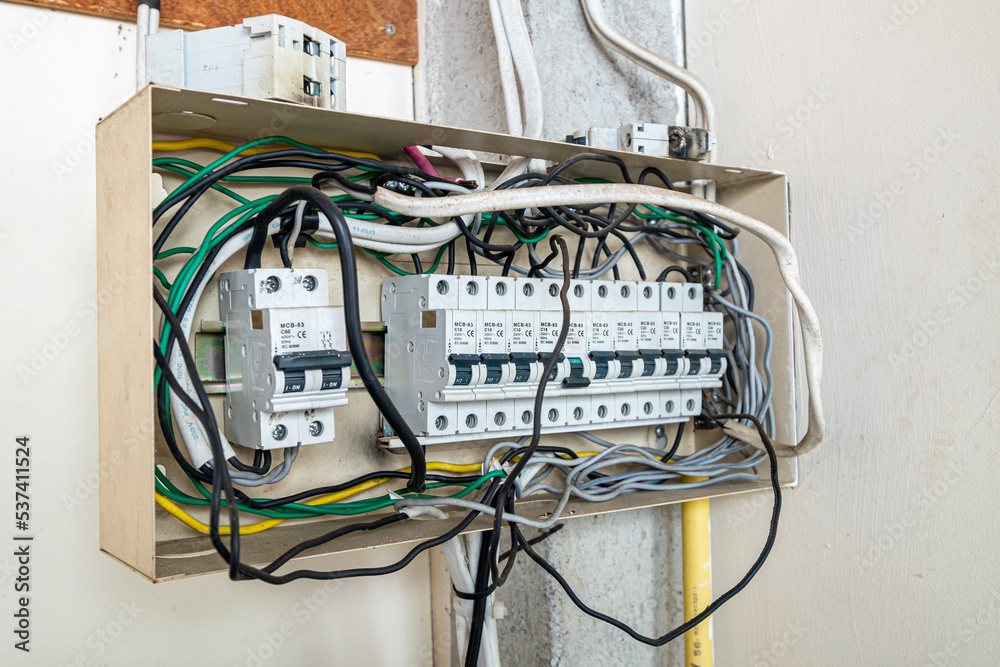 Old and Dirty Electric Circuit Breaker in the Power Control Room Stock ...
