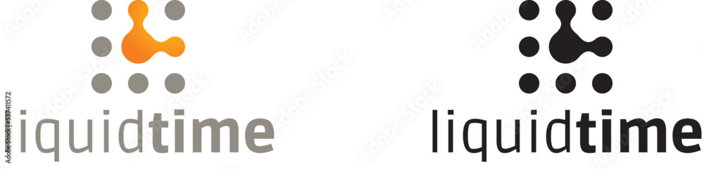 Liquid time logo template Stock Vector | Adobe Stock