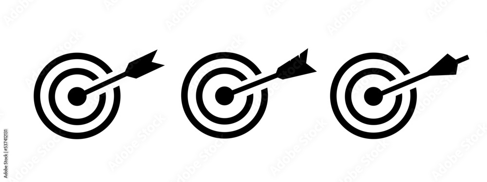 trendy bullseye icon with target symbol logo concept on white ...