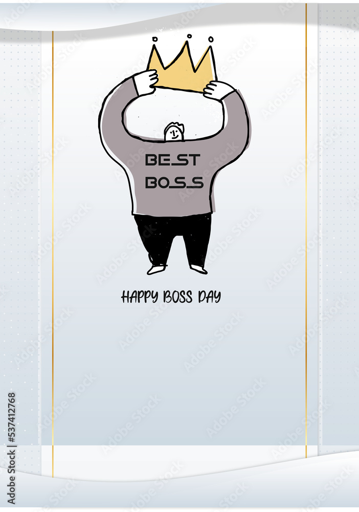 Happy boss day to multitasking woman greetings cards digital background ...