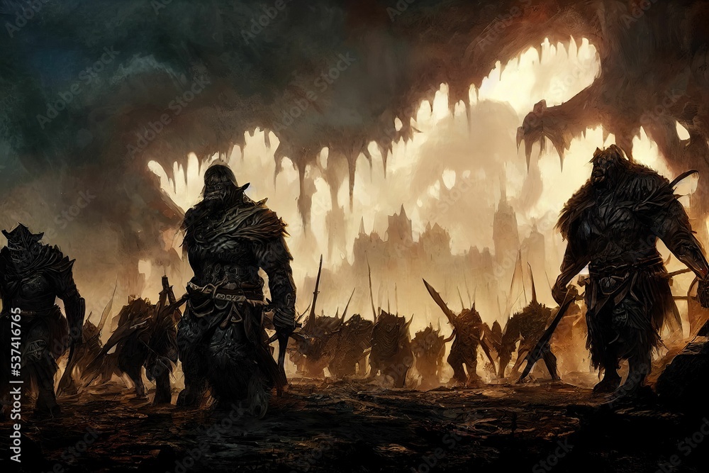 Fantasy battle war illustration art digital artwork dark sci-fi epic ...