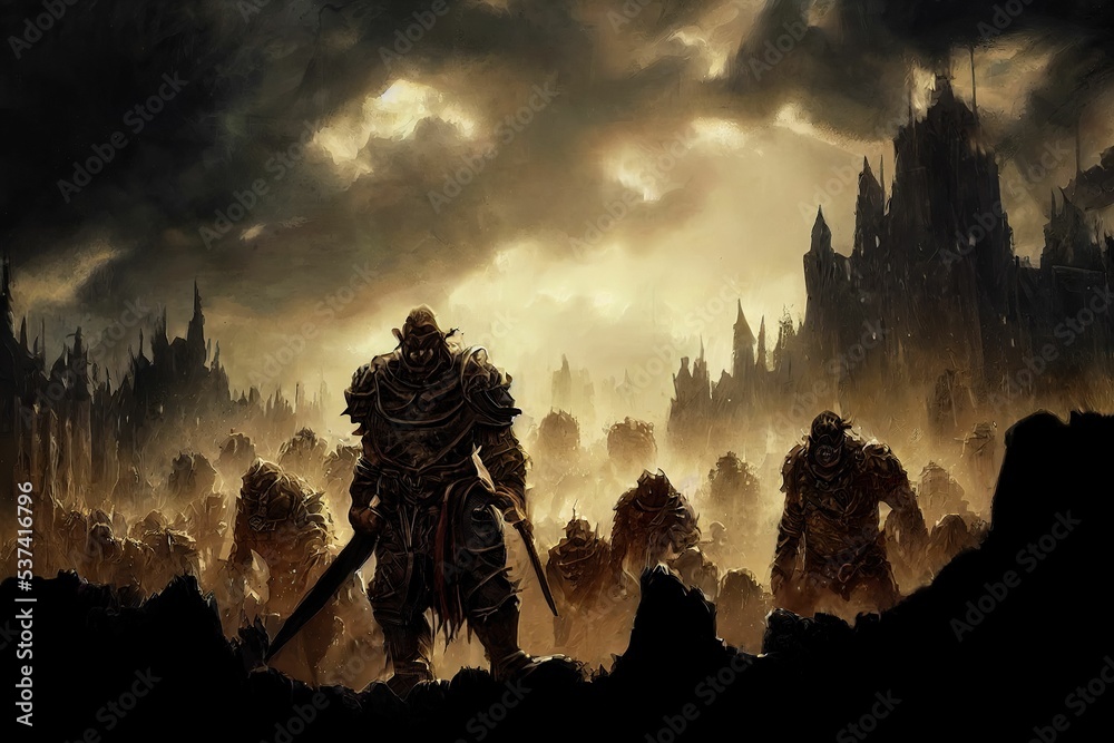 Fantasy battle war illustration art digital artwork dark sci-fi epic ...