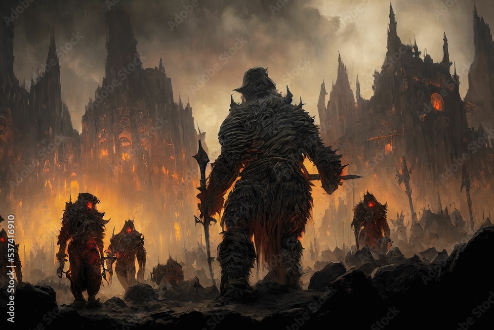 Fantasy battle war illustration art digital artwork dark sci-fi epic ...