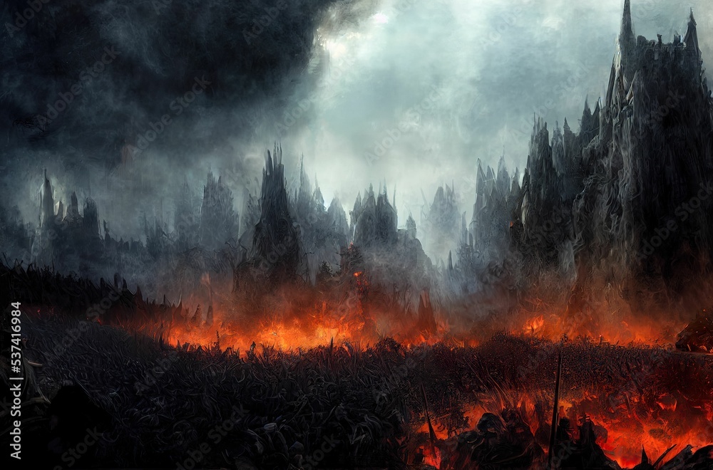 Fantasy battle war illustration art digital artwork dark sci-fi epic ...