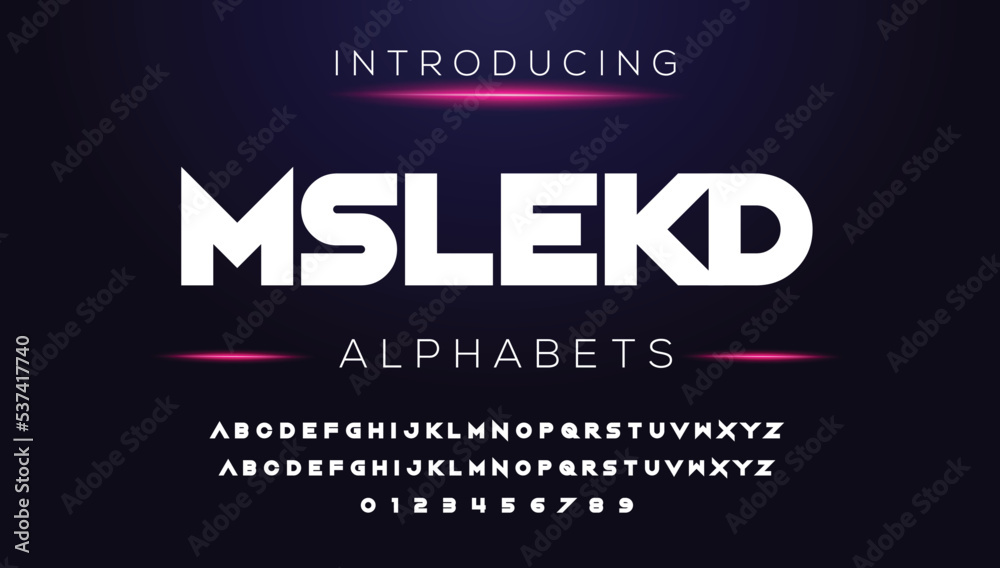 Futuristic ancient modern techno sci fi display font, abstract ...