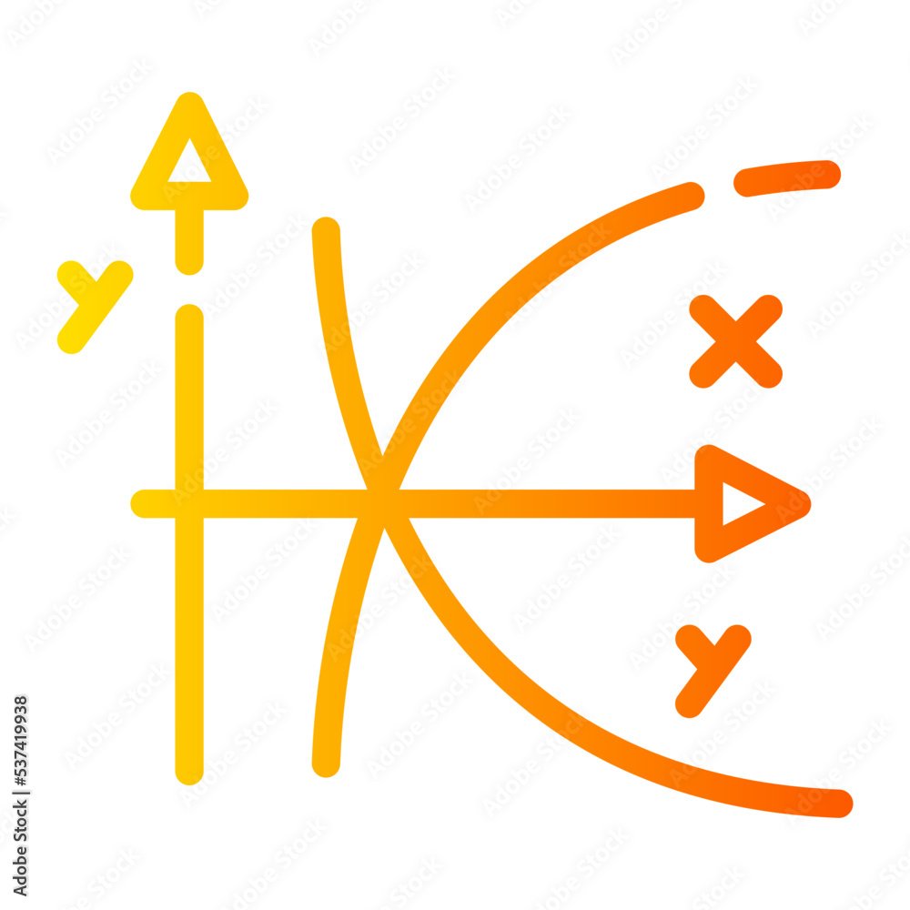 logarithm gradient icon Stock Vector | Adobe Stock